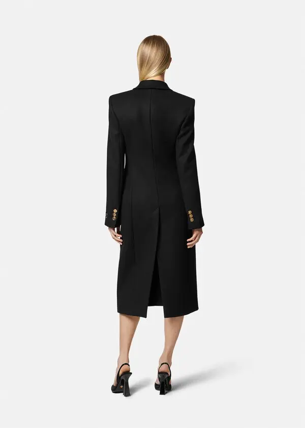 Versace Medusa Hardware Long-sleeved Button-up Coat