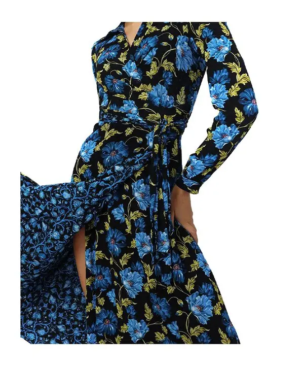 Diane Von Furstenberg Double-sided Mesh Wrap Dress