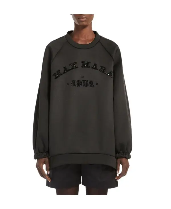 Max Mara Embroidered Logo Raglan Sleeve Sweater