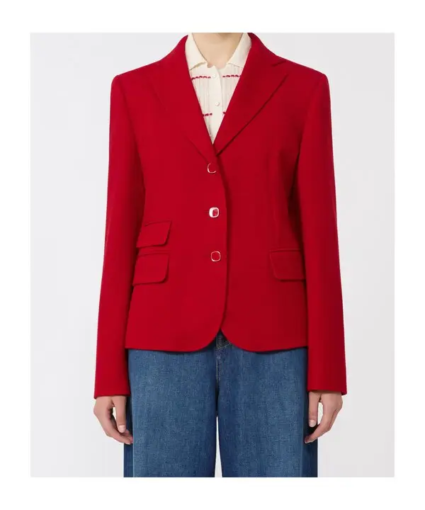 Max Mara Single-breasted Blazer With Enamel Buttons