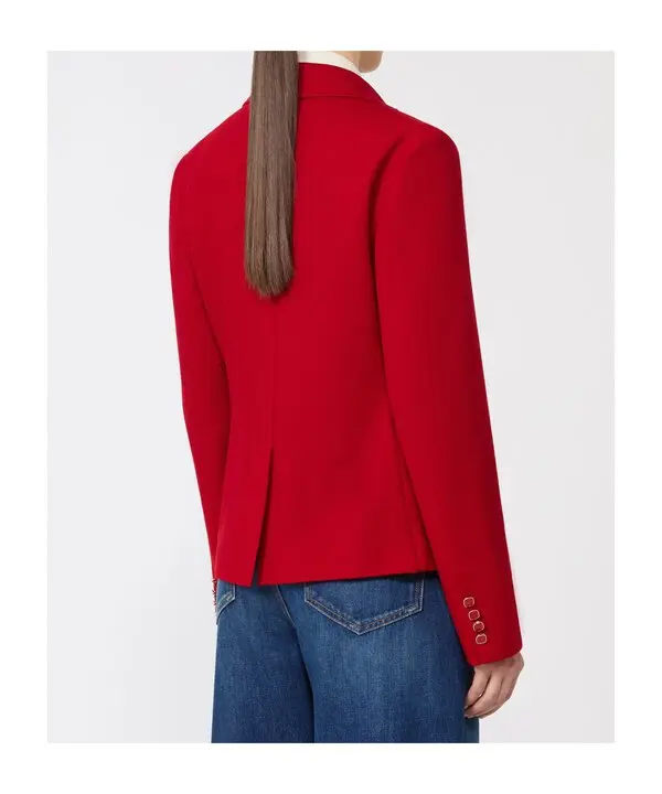 Max Mara Single-breasted Blazer With Enamel Buttons