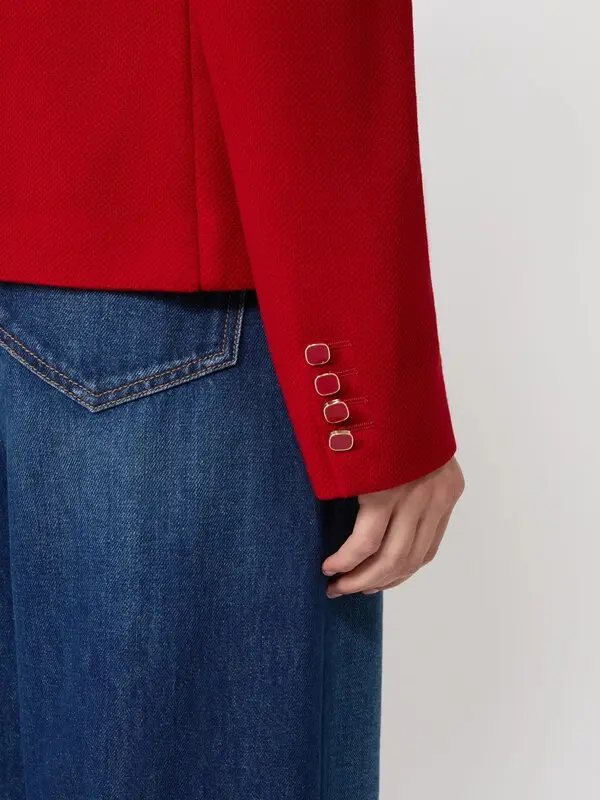 Max Mara Single-breasted Blazer With Enamel Buttons