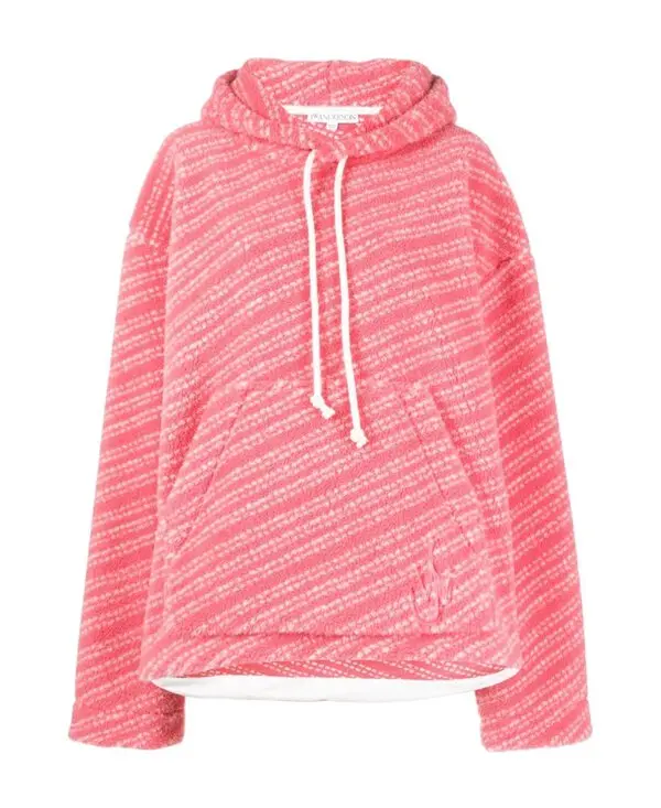 J.W.ANDERSON Logo-embroidered Fleece-textured Hoodie