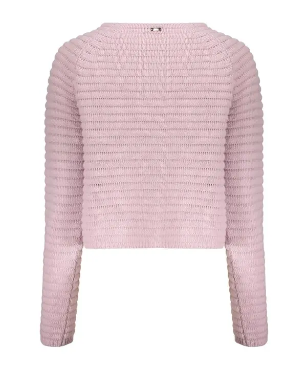 Herno Cropped Ribbed Knitted Sweater