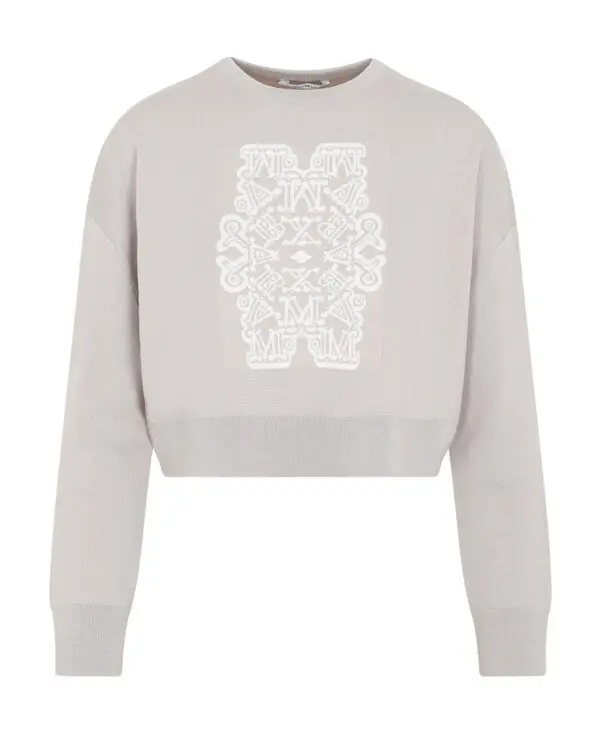 Max Mara Logo-print Wool Sweatshirt - Nude