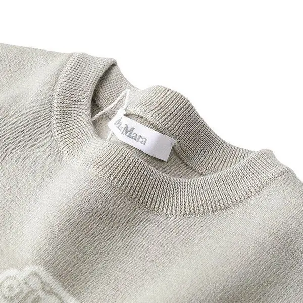Max Mara Logo Intarsia Crewneck Jumper - Nude