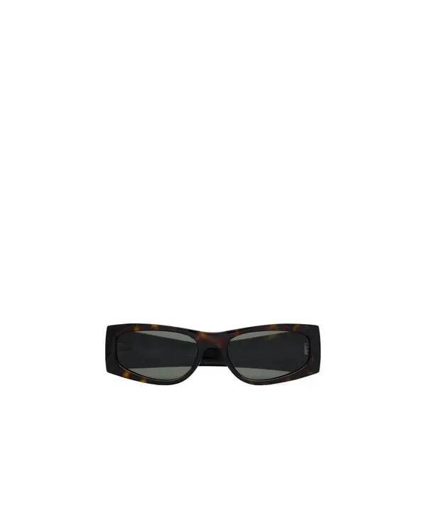 Saint Laurent Rectangular Frame Sunglasses - Dark Havana And Gray