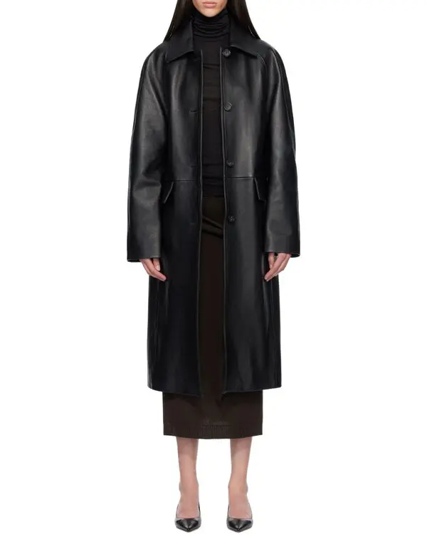 TOTEME Long-sleeved Leather Coat