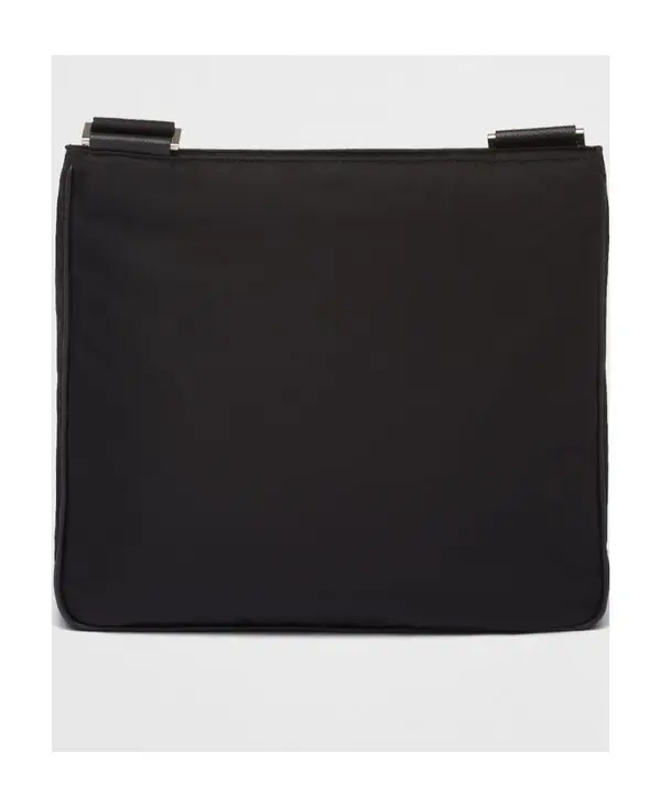 Prada Logo Plaque Zipped Messenger Bag