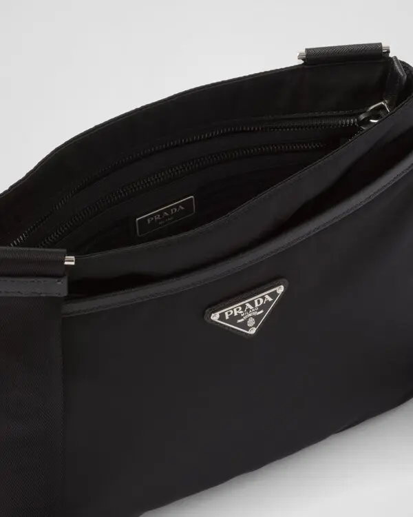 Prada Logo Plaque Zipped Messenger Bag