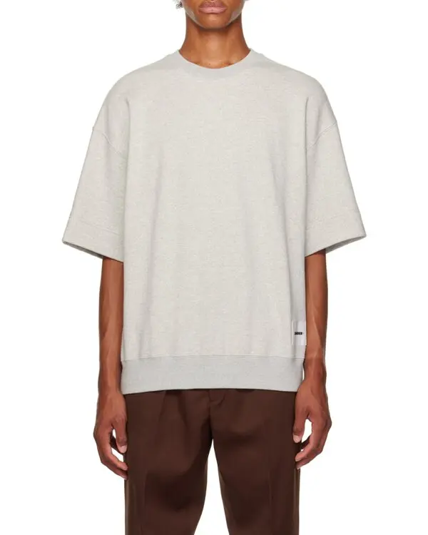 JIL SANDER Logo Patch Short-sleeved T-shirt - Gray