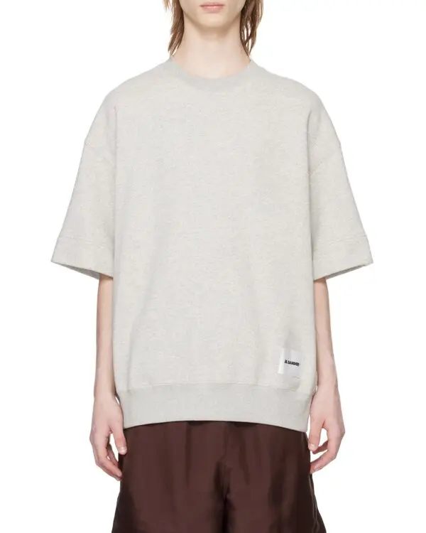 JIL SANDER Logo Patch Short-sleeved T-shirt - Gray