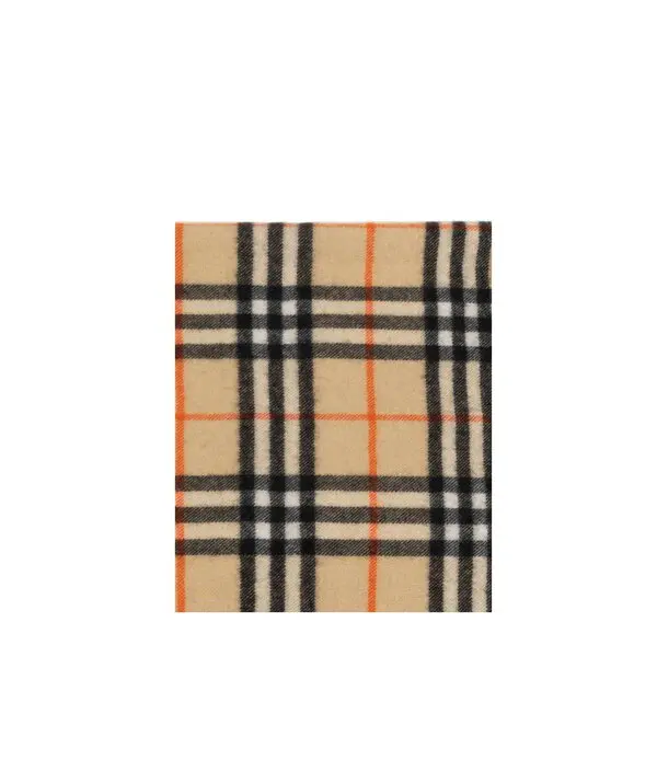 Burberry Checked Fringed-edge Scarf