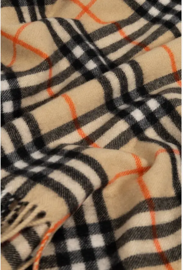 Burberry Checked Fringed-edge Scarf