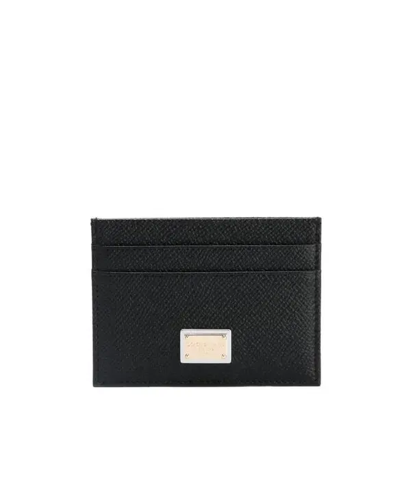 Dolce & Gabbana Dolce Gabbana Logo Plaque Cardholder - Black