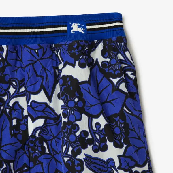 Burberry Printed Shorts With Ekd Decals - Knight Blue