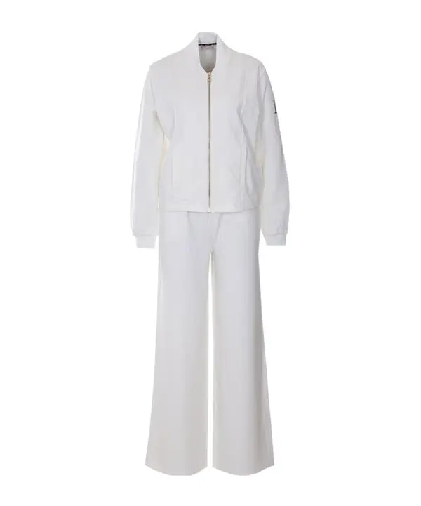 Liu Jo Embellished Zip-up Jumpsuit With Wide Legs - White