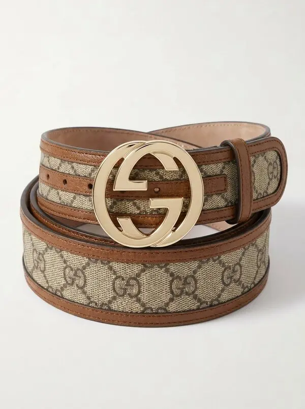 Gucci Gg Jacquard Belt - Green