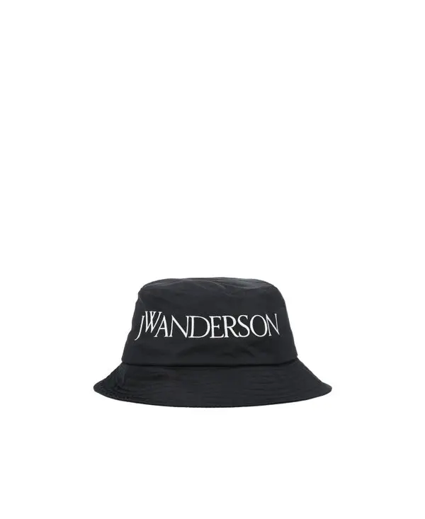J.W.ANDERSON Jw Anderson Logo Embroidered Bucket Hat - Black