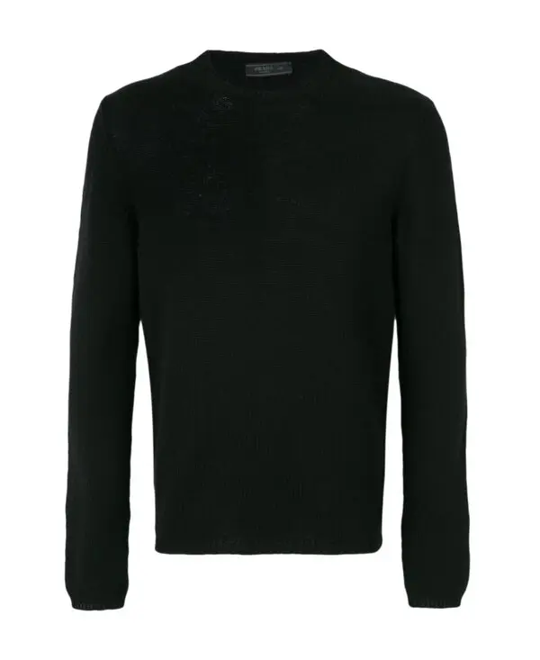 Prada Cashmere Crew-neck Sweater - Black