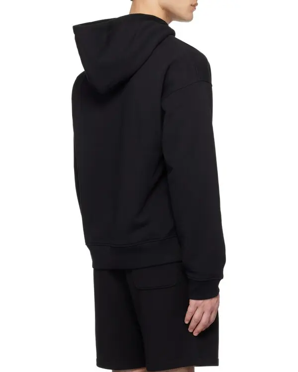 Moschino Teddy Bear Logo Long Sleeve Hoodie - Black