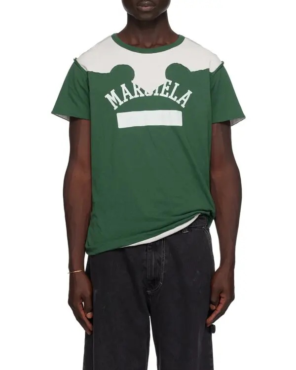 MAISON MARGIELA Distressed Crewneck T-shirt - Green