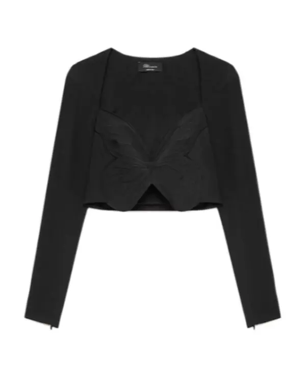 Blumarine Butterfly-motif Cropped Top