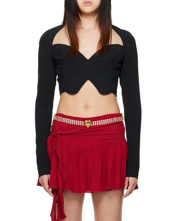 Blumarine Butterfly-motif Cropped Top