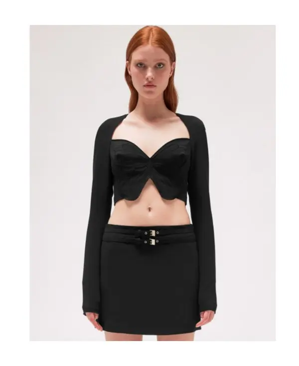 Blumarine Butterfly-motif Cropped Top