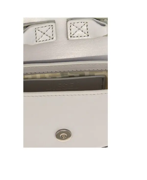 DIESEL® 1dr Xs Logo Plaque Embellished Crossbody Bag - Gray