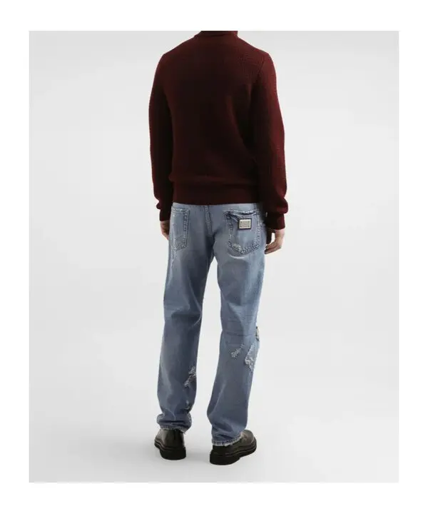Dolce & Gabbana Half-zip Waffle-knit Sweater