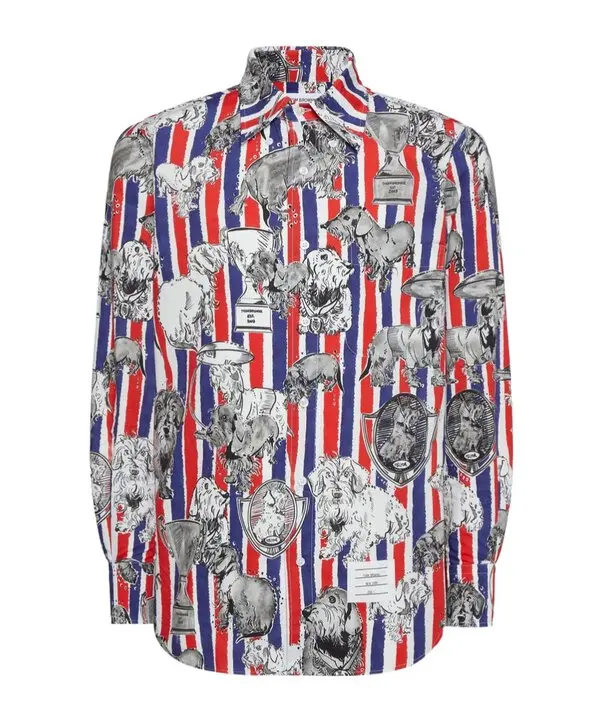 Thom Browne Toile-detail Long-sleeve Shirt