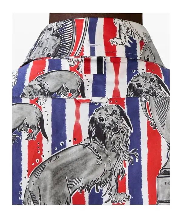Thom Browne Toile-detail Long-sleeve Shirt