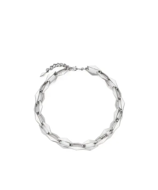 JIMMY CHOO Diamond Chained Necklace - Gray