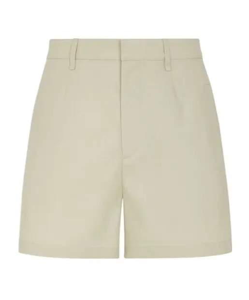 Fendi Logo Patch Bermuda Shorts - Beige