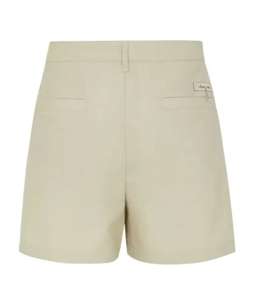 Fendi Logo Patch Bermuda Shorts - Beige