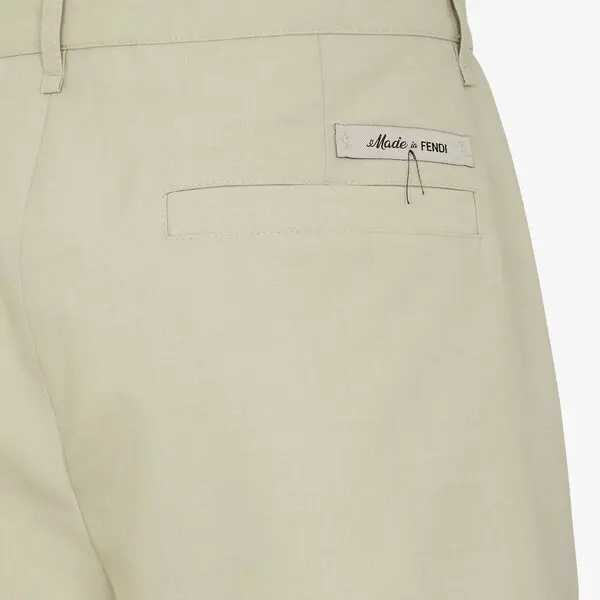 Fendi Logo Patch Bermuda Shorts - Beige