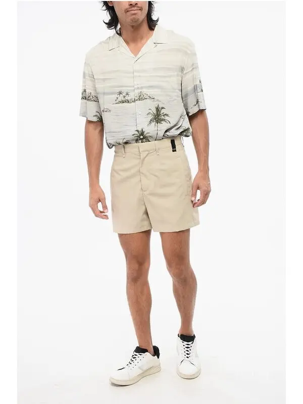 Fendi Logo Patch Bermuda Shorts