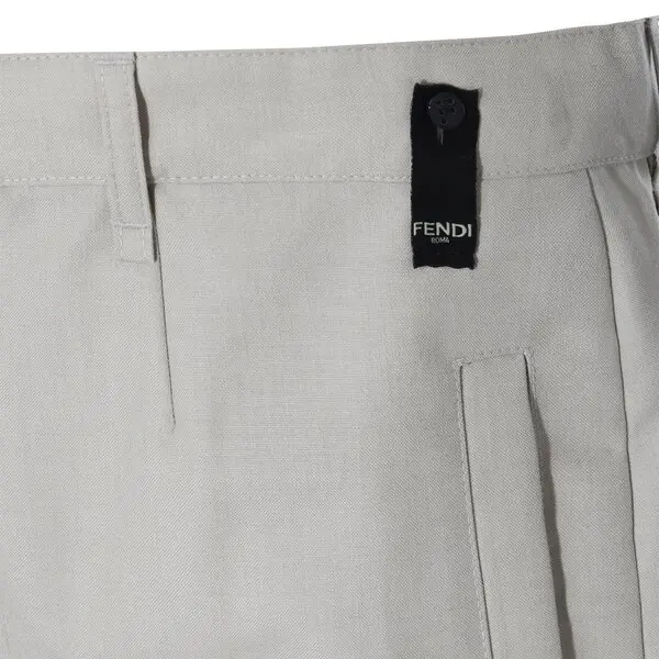 Fendi Logo Patch Bermuda Shorts