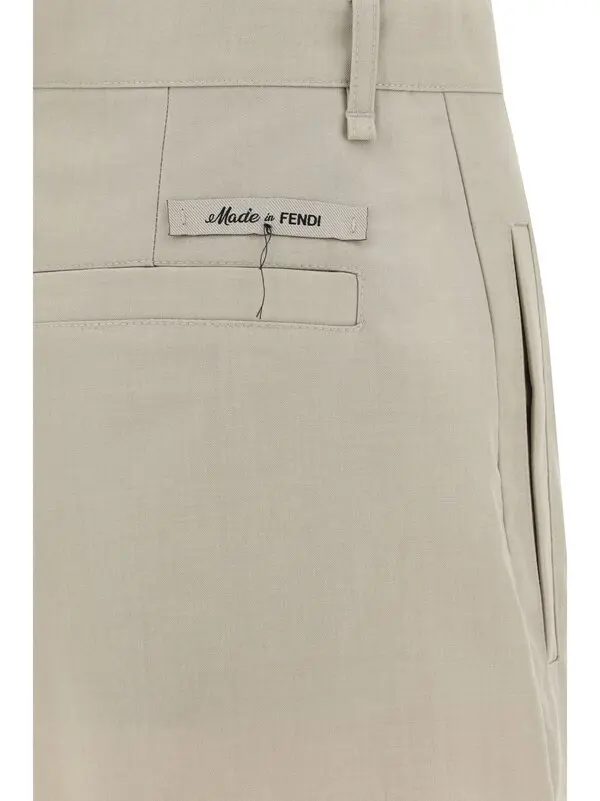 Fendi Logo Patch Bermuda Shorts
