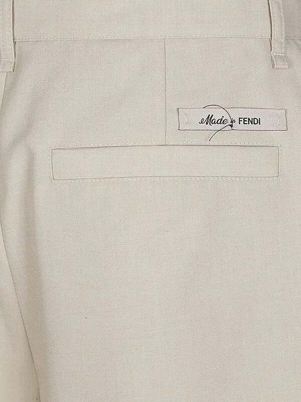 Fendi Logo Patch Bermuda Shorts