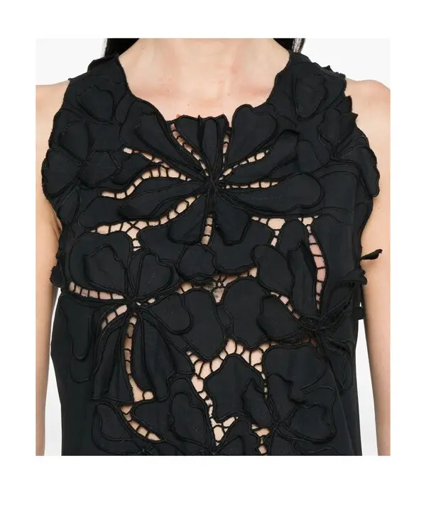 FORTE_FORTE Floral Applique Maxi Dress