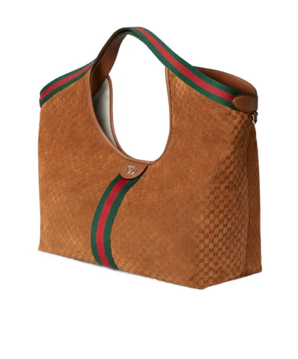 Gucci Giglio Large Tote Bag - Brown