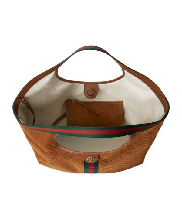Gucci Giglio Large Tote Bag - Brown