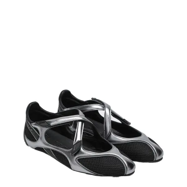 Attico Floor 01 Round-toe Ballerina Flats - Black