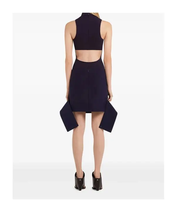 COURREGES Courrèges Belted Mini Skirt - Navy Blue