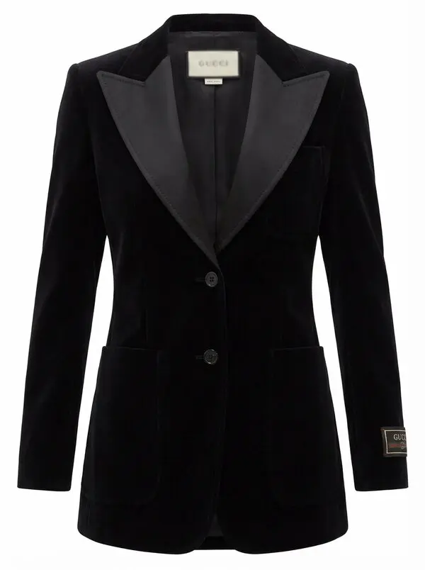 Gucci Velvet Single-breasted Blazer