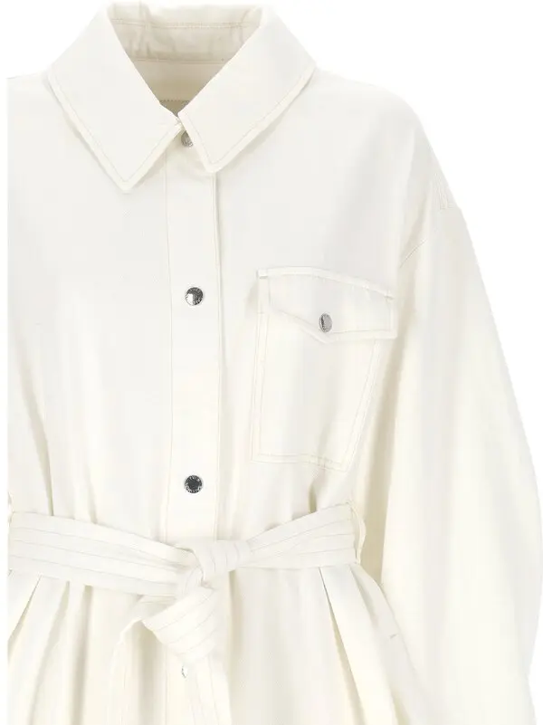 YVES SALOMON Belted Shirt Dress