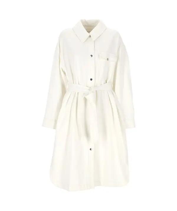 YVES SALOMON Belted Shirt Dress