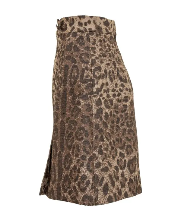 Dolce & Gabbana Leopard Print Mini Skirt